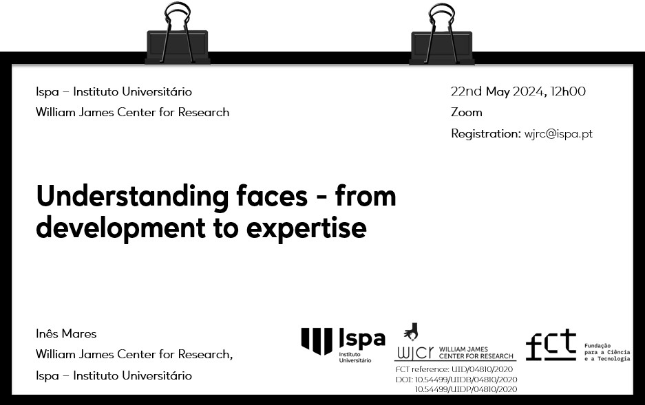 Lecture: Understanding faces – from development to expertise – WJCR